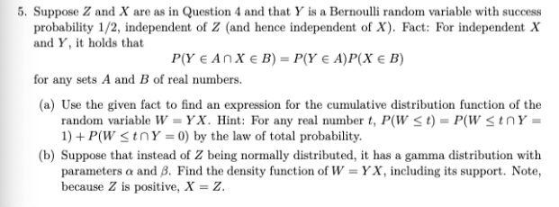 Suppose Z has a normal distribution with mean zero | Chegg.com