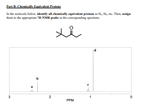 Solved Part B: Chemically Equivalent Protons In the molecule | Chegg.com
