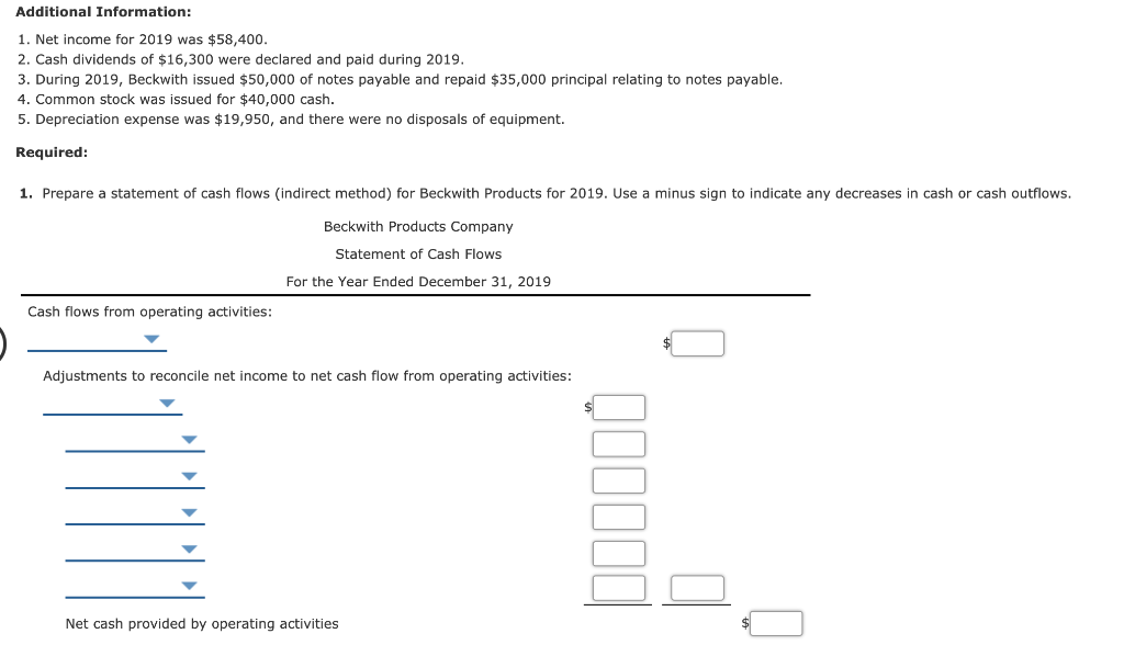 Solved Exercise 11-47 (Algorithmic) Preparing the Statement | Chegg.com