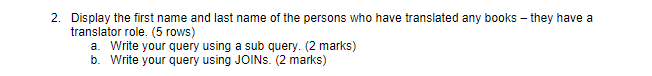 Solved Part B: SQL (40 Marks) LibraryDB is a database system | Chegg.com