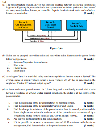 0.4 (a) The basic structure of an IEEE 488 bus | Chegg.com