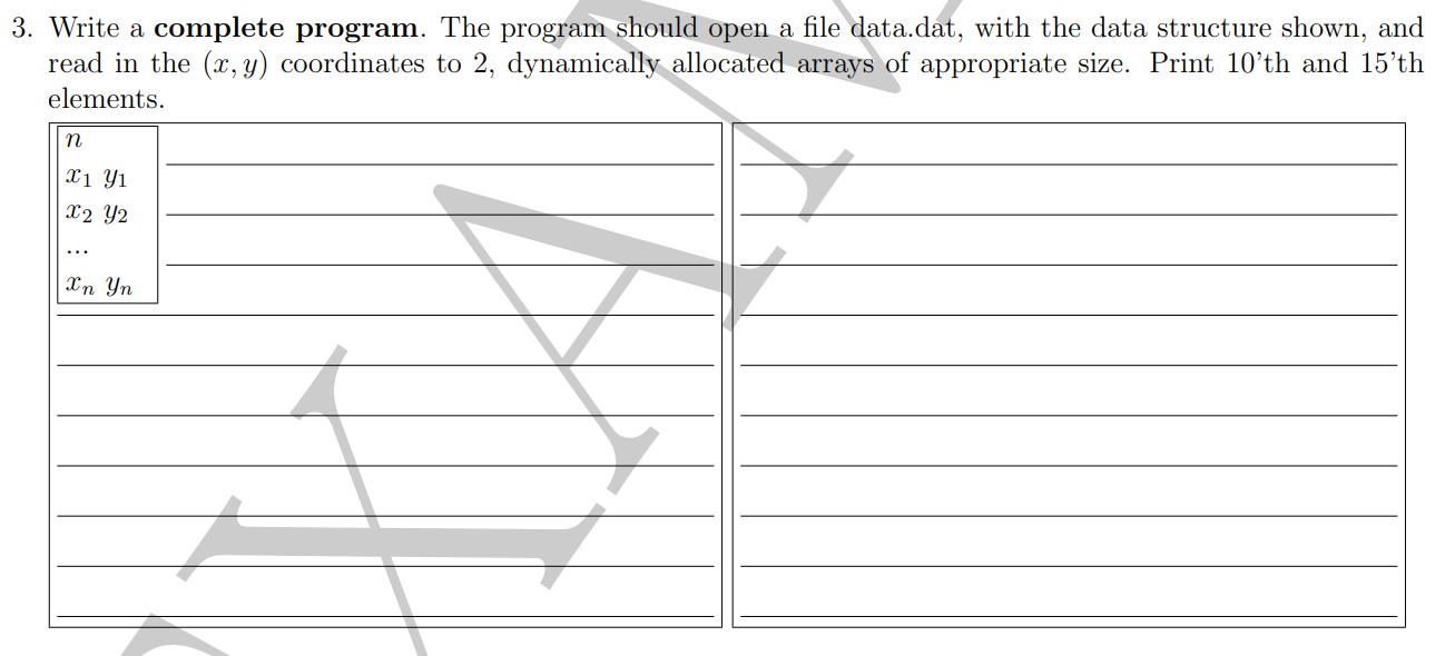 Solved Write a complete program in C programming. The | Chegg.com