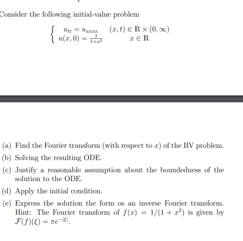 Show all steps in clear. It is review for basic Pde | Chegg.com