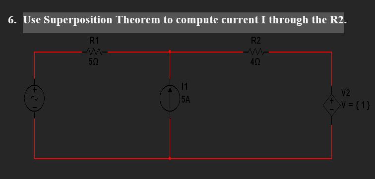 Solved Use Superposition Theorem to compute current I | Chegg.com