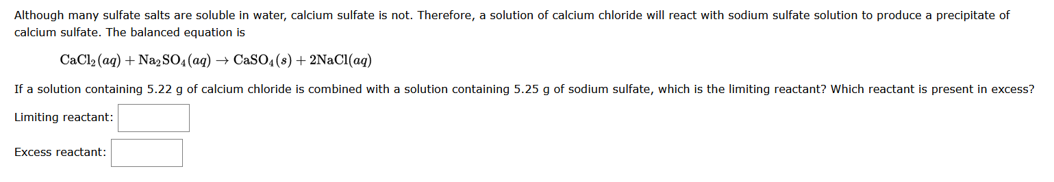 Solved Although many sulfate salts are soluble in water, | Chegg.com