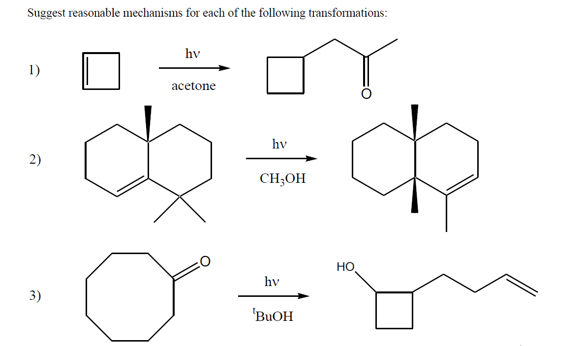 Suggest reasonable mechanisms for each of the | Chegg.com