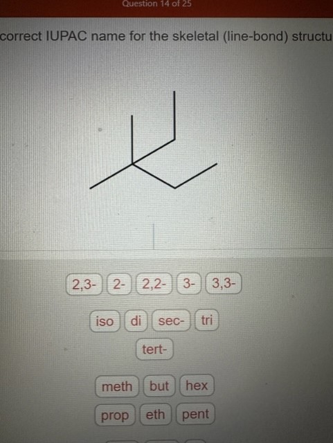Solved correct IUPAC name for the skeletal (line-bond) | Chegg.com