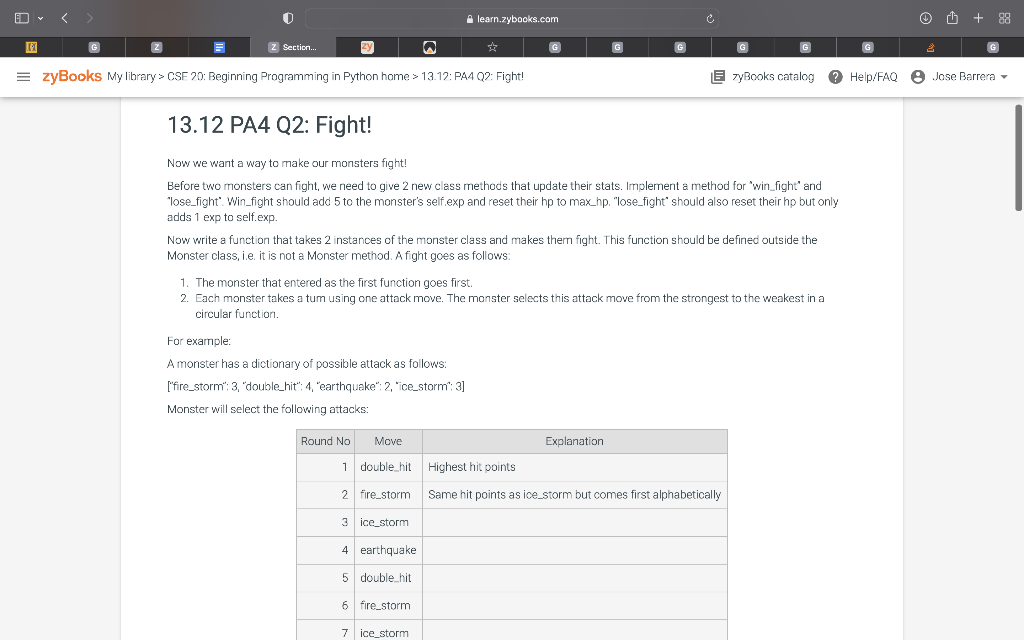 Solved 三 zyBooks My library > CSE 20: Beginning Programming | Chegg.com