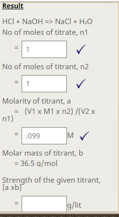 Solved Titration type: Strong Acid Vs. Strong E Titrant: | Chegg.com