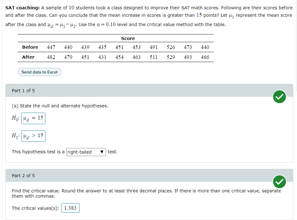 Solved Part 3: Compute the test statistic. Round the | Chegg.com