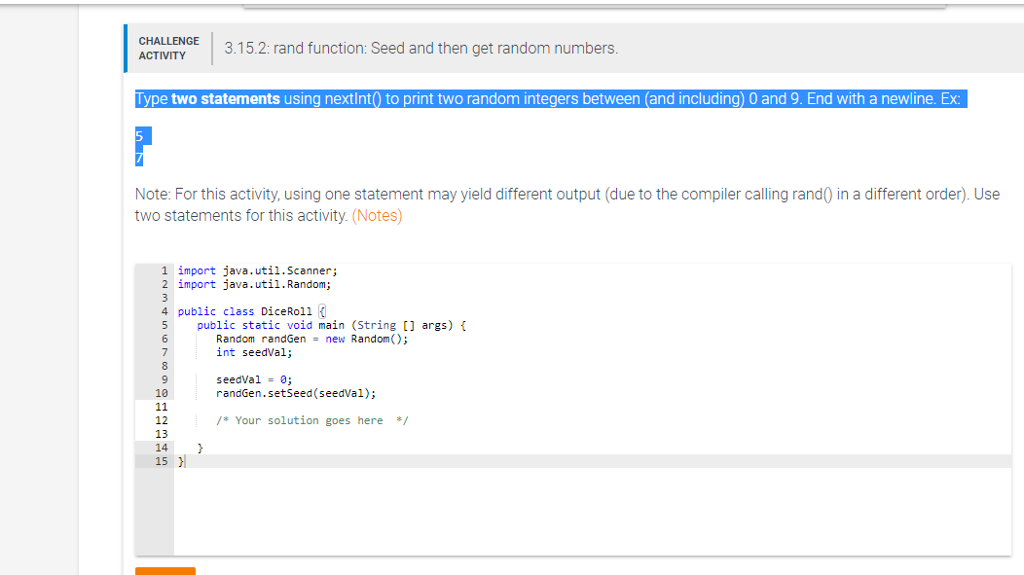 Solved ACTTY3.15.2: rand function: Seed and then get random | Chegg.com
