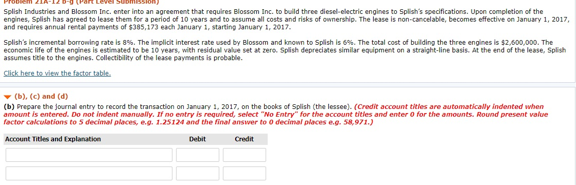 Solved Problem 21A-12 D-g (Part Level Submission) Splish | Chegg.com