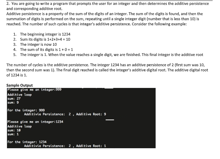 Solved 2. You are going to write a program that prompts the | Chegg.com