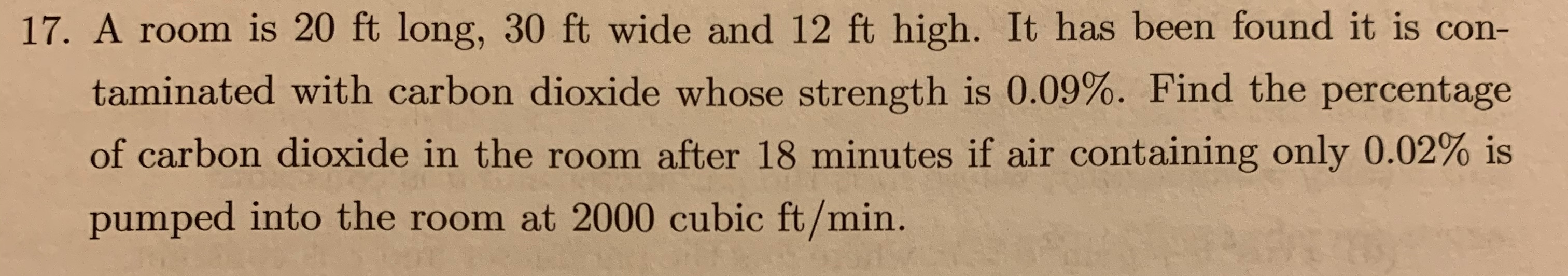 Solved 17. A room is 20 ft long, 30 ft wide and 12 ft high. | Chegg.com