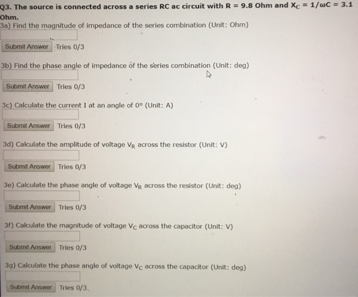 Solved Series and parallel RL and RC circuits with an AC | Chegg.com