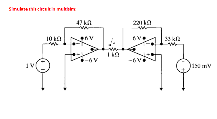 Solved Simulate this circuit in multisim: | Chegg.com