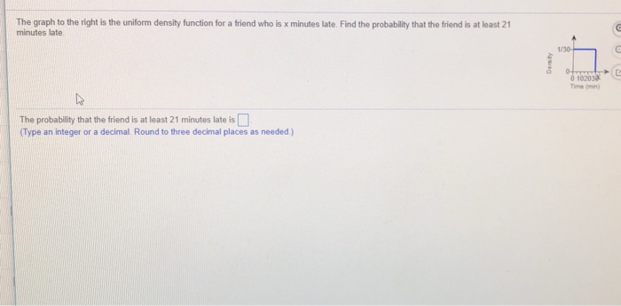 Solved The graph to the right is the uniform density | Chegg.com