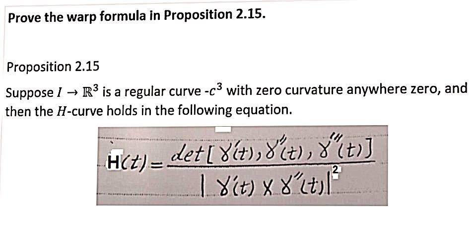 Solved Prove the warp formula in Proposition 2.15. | Chegg.com