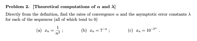 Solved Problem 2. [Theoretical computations of a and ] | Chegg.com