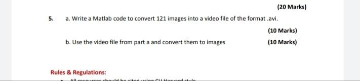 Solved 5 20 Marks A Write A Matlab Code To Convert 121 