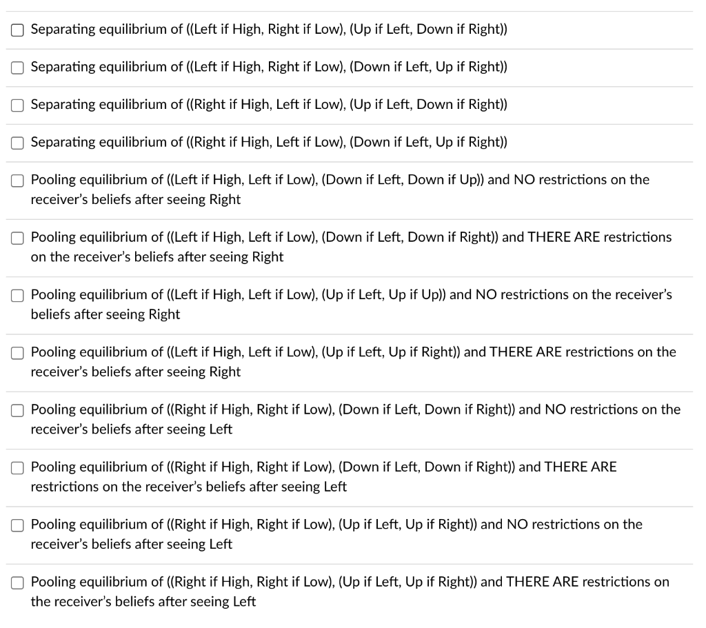 Solved Consider the following signaling game between a | Chegg.com