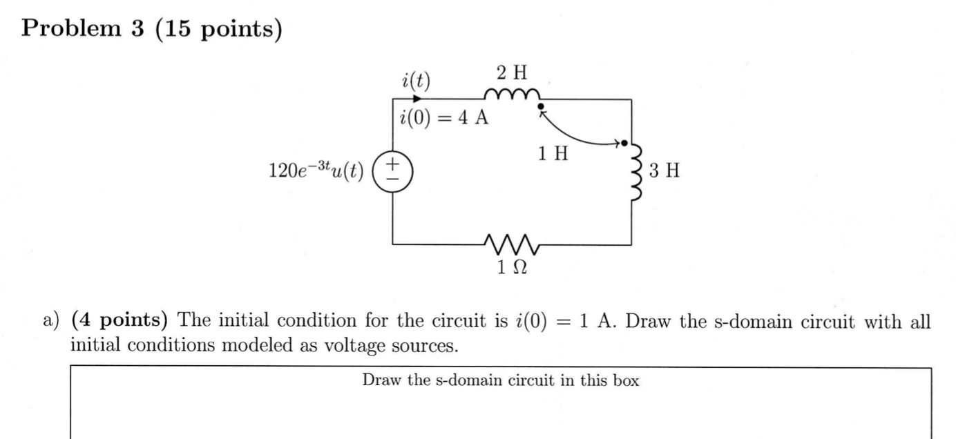 Solved Problem 3 (15 points) a) (4 points) The initial | Chegg.com Solved Problem 3 (15 points) a) (4 points) The initial | Chegg.com