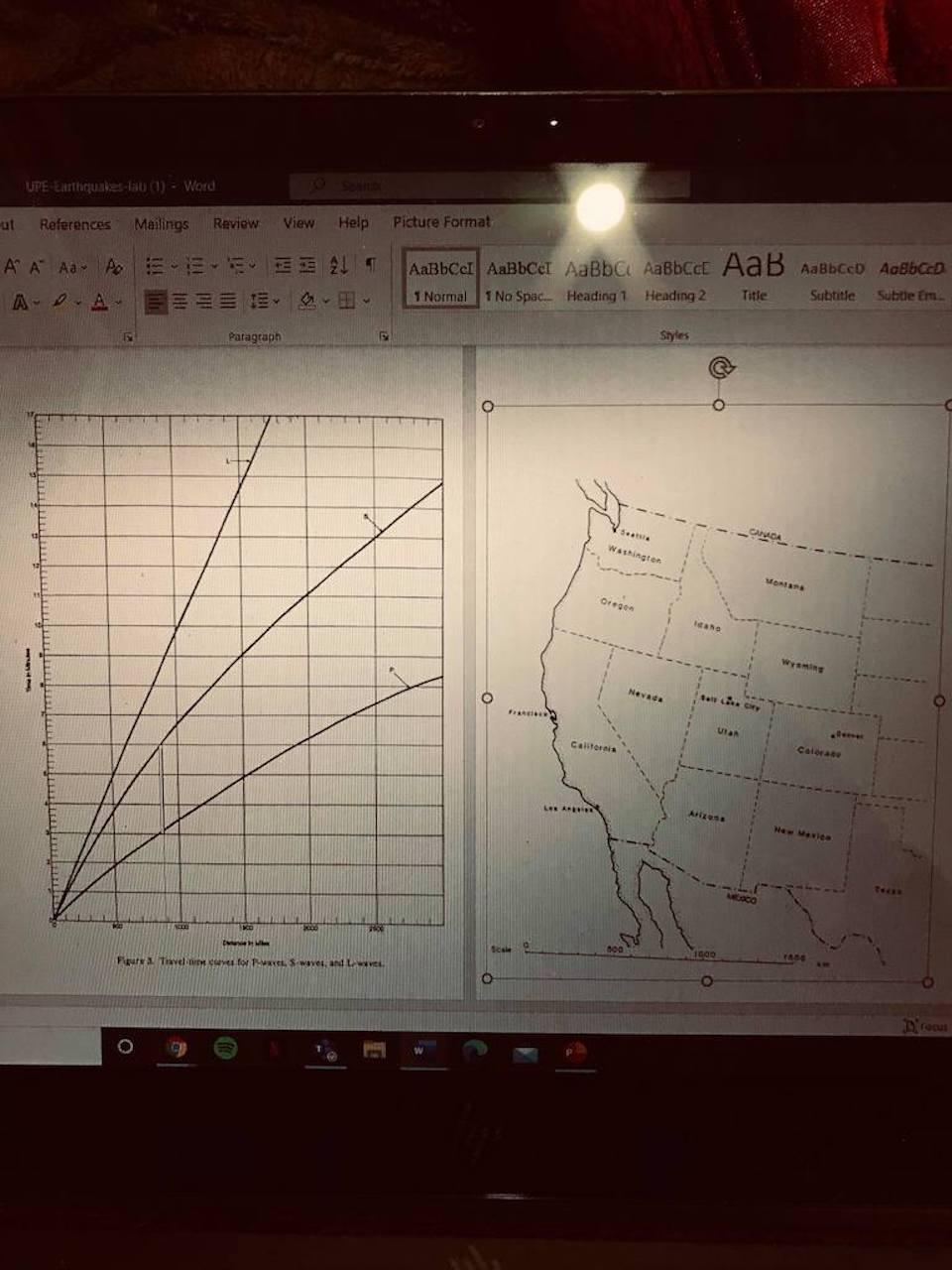 Solved 1- Draw and label a line on Earthquake #1 (on Fig. 1) | Chegg.com