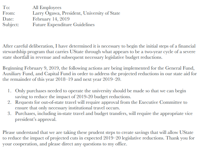 Solved write at least 4 sentences analyzing the memo and | Chegg.com