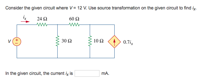 Solved Consider the given circuit where V = 12 V. Use source | Chegg.com