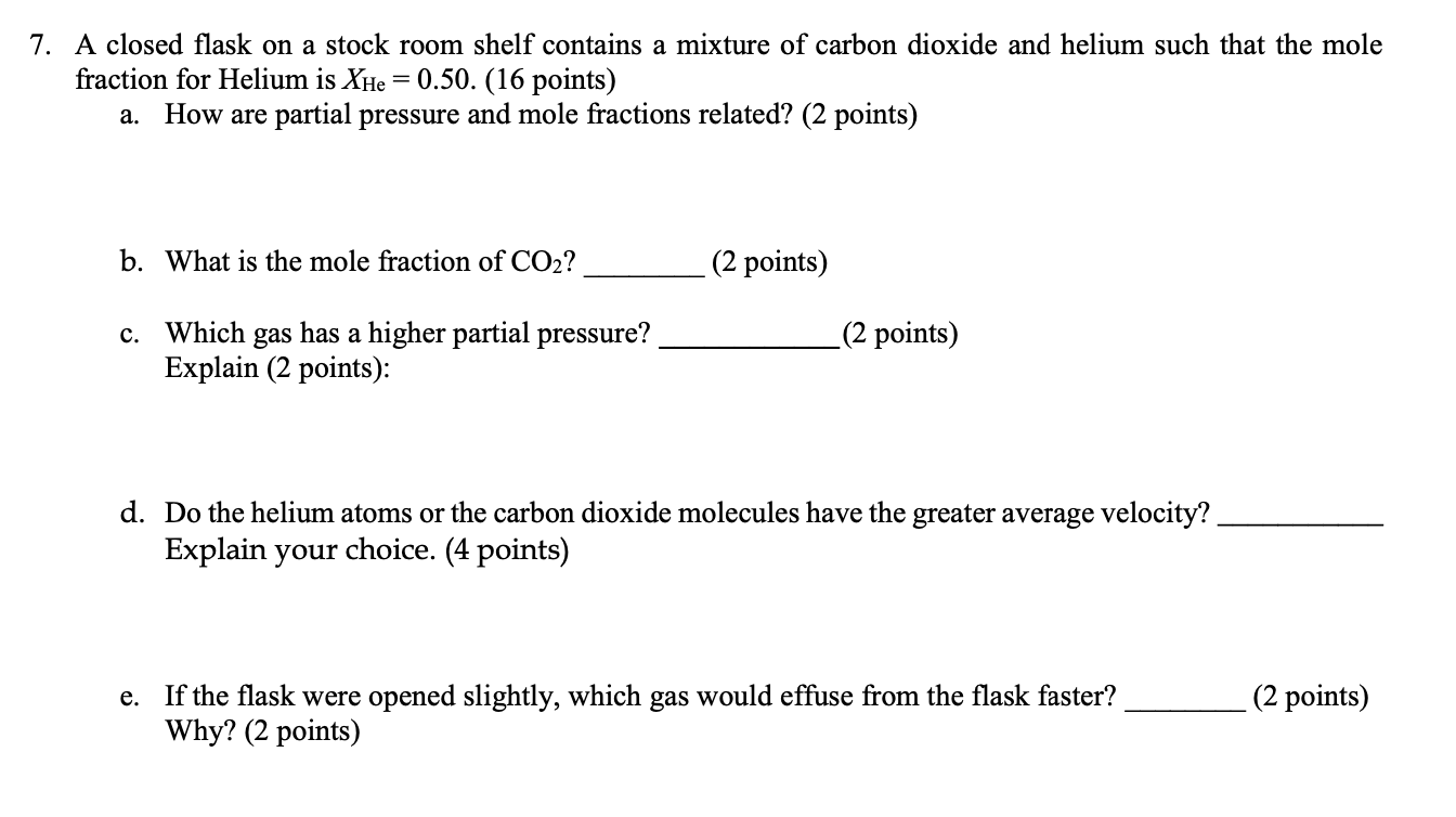 Solved A closed flask on a stock room shelf contains a | Chegg.com