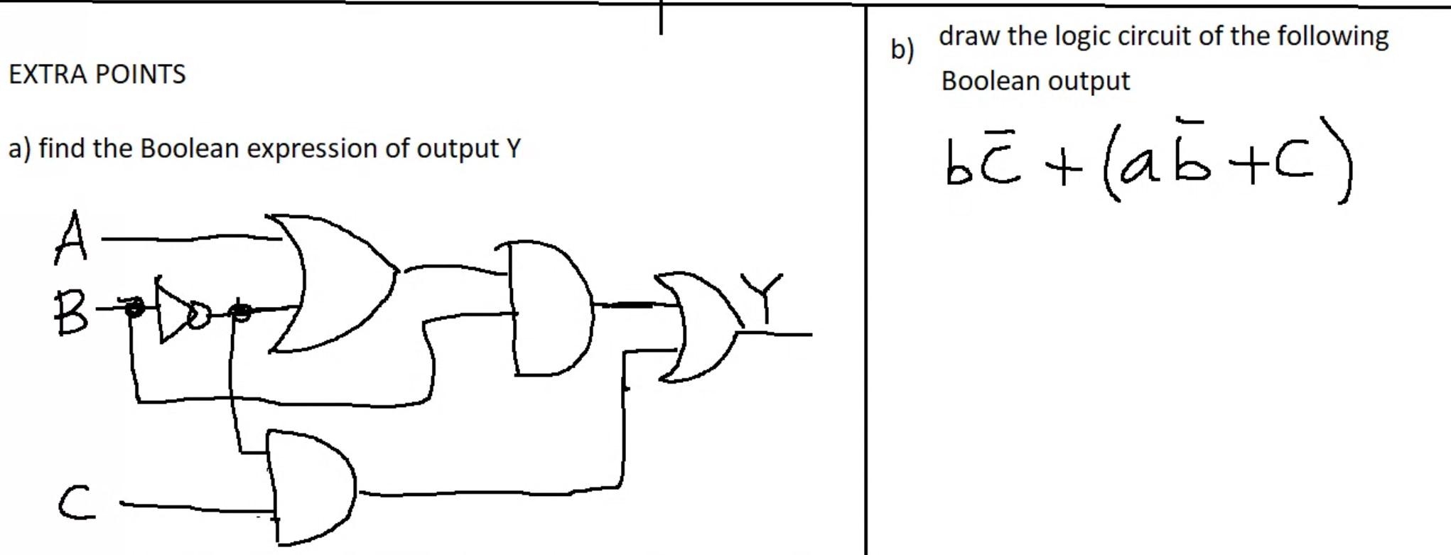 Solved Extra Points B Draw The Logic Circuit Of The 