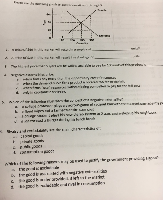 Solved Please use the following graph to answer questions 1 | Chegg.com