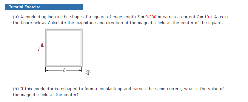 Solved Tutorial Exercise A A Conducting Loop In The Shape 6721