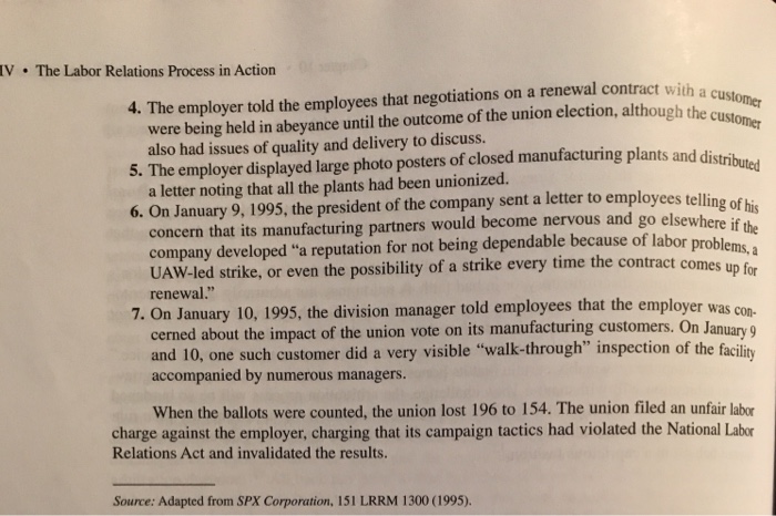 Solved Summary Employer unfair labor practices impede the | Chegg.com