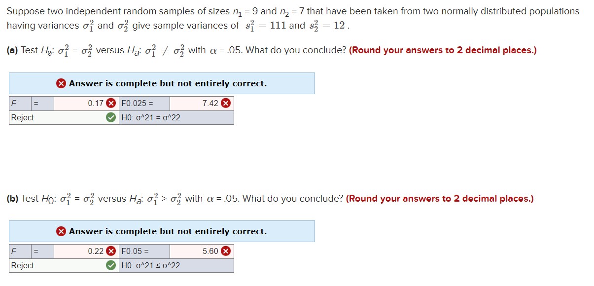 Solved Suppose two independent random samples of sizes n1=9 | Chegg.com