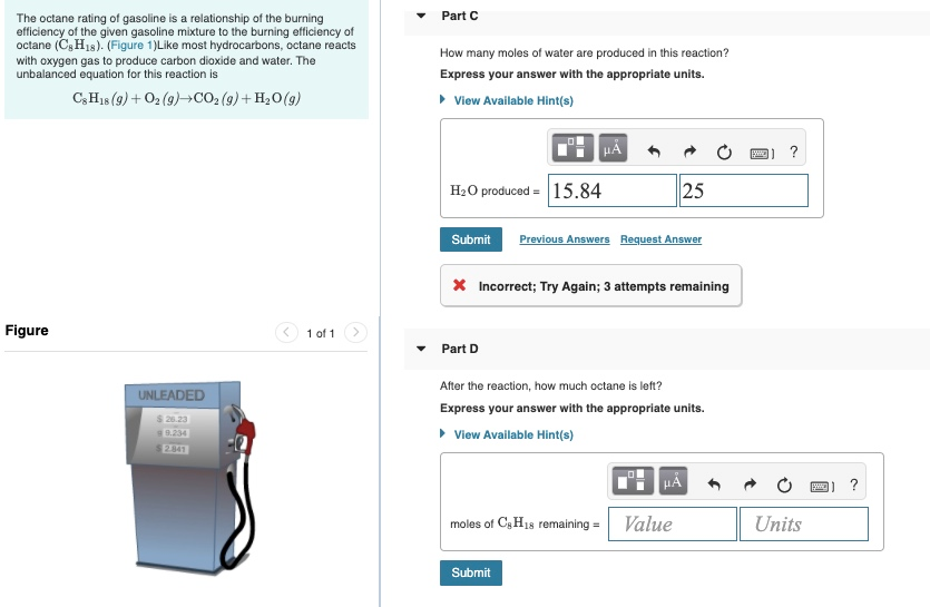 Solved Determine The Number Of Moles Of Hydrogen Atoms In