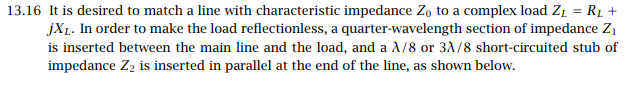 Solved 3.4 A loss-free line of impedance Z0 is terminated at | Chegg.com
