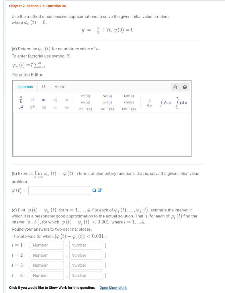 Solved You don't need a computer to solve this problem. | Chegg.com