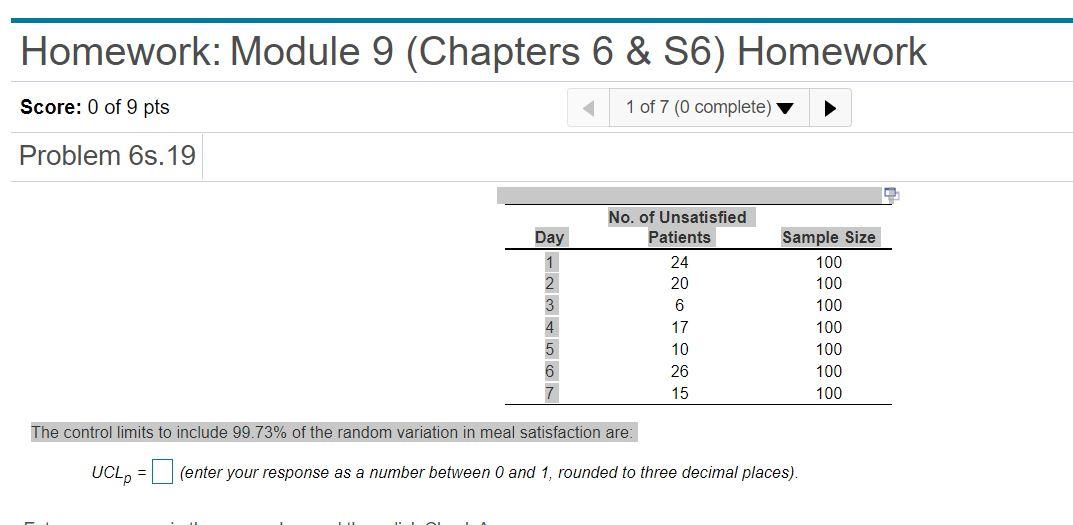 Solved Homework: Module 9 (Chapters 6 & S6) Homework Score: | Chegg.com