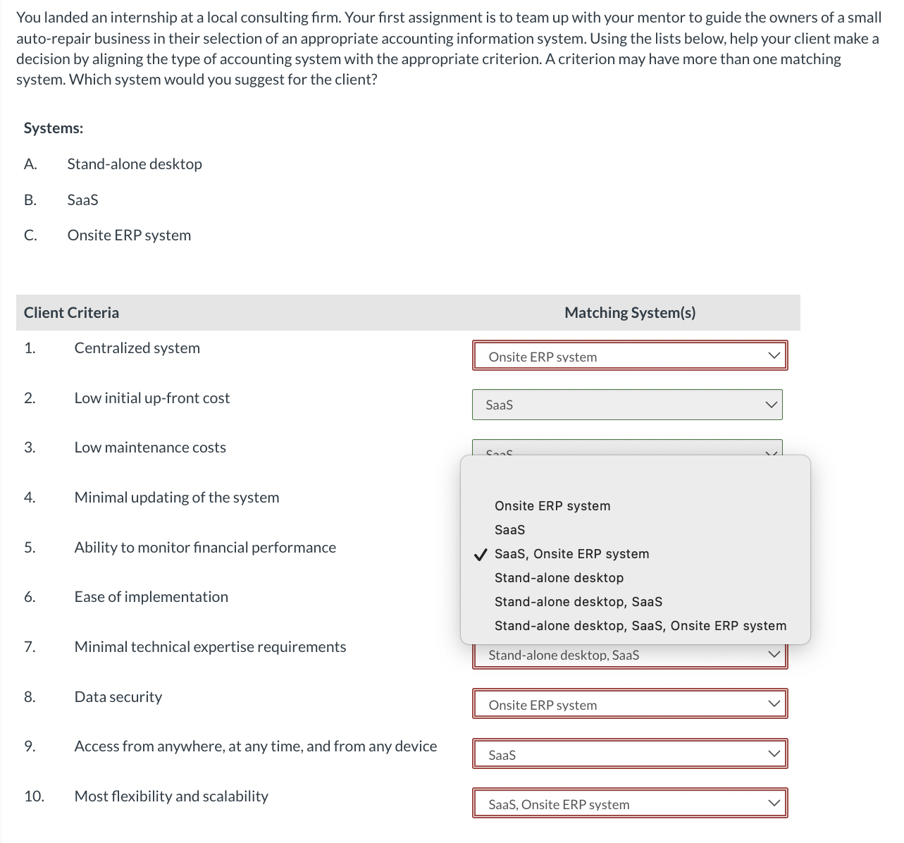 Solved You landed an internship at a local consulting firm. | Chegg.com