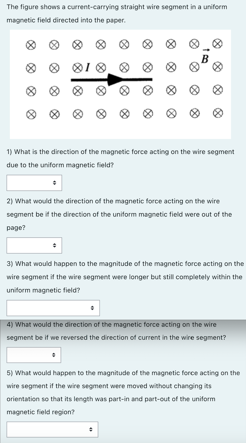 Solved The figure shows a current-carrying straight wire | Chegg.com