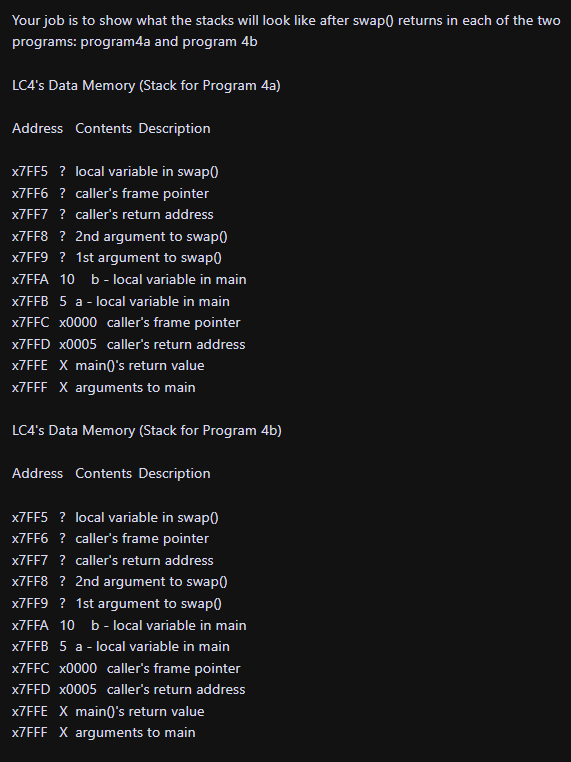 This is program4a.c: \#include 〈stdio.h> void swap | Chegg.com