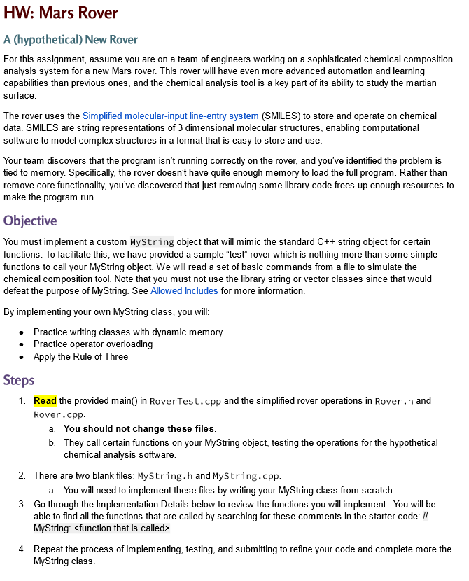 HW: Mars Rover A (hypothetical) New Rover For this | Chegg.com