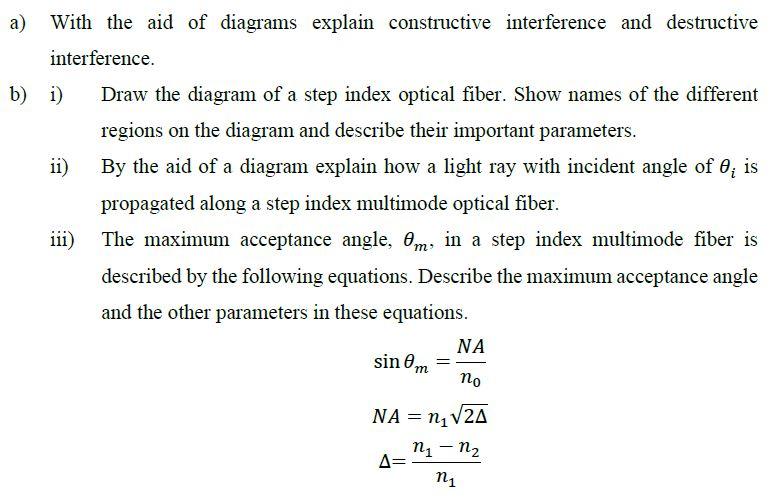 Solved With the aid of diagrams explain constructive | Chegg.com