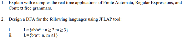 Solved 1. Explain with examples the real time applications | Chegg.com