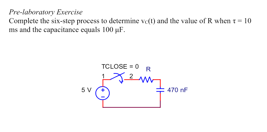 Solved Pre-laboratory Exercise Complete the six-step process | Chegg.com