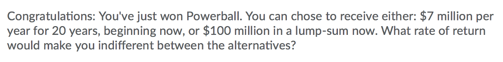 Solved Congratulations: You've just won Powerball. You can | Chegg.com