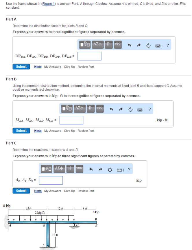 Solved Use the frame shown in (Figure 1) to answer Parts A | Chegg.com