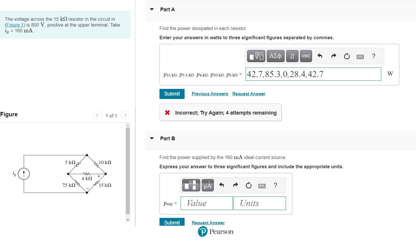 Solved 5 of 9 Review The voltage across | Chegg.com