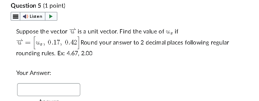 Solved Suppose the vector u is a unit vector. Find the value | Chegg.com
